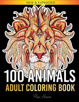 Libro 100 Animals Adult Coloring Book: Over 100 One Sided Animal ...