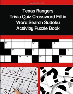 Libro Texas Rangers Trivia Quiz Crossword Fill in Word Search Sudoku ...