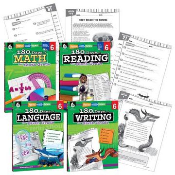 Libro 180 Days of Practice: Grade 6 Bundle - 4 Book set - Improve Sixth ...