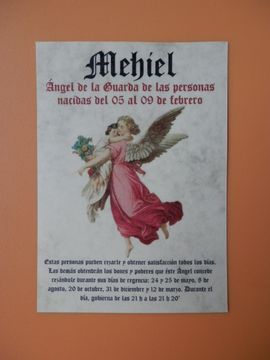Libro Postal Mehiel. Ángel De La Guarda De Las Personas Nacidas Del 5 ...