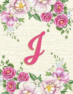 Libro J: Pink Floral Monogram Diary, Journal, Composition Not for Women ...