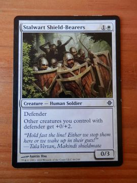Libro Carta Magic Stalwart Shield - Bearers (Inglés). Creature - Human ...