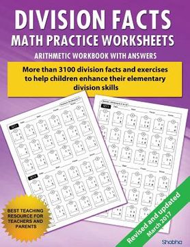 Libro Division Facts Math Practice Worksheet Arithmetic Workbook With ...