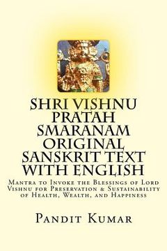 Libro Shri Vishnu Pratah Smaranam Original Sanskrit Text with English ...