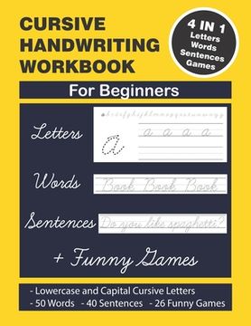 Libro Cursive Handwriting Workbook: Cursive Handwriting. 4 in 1 ...