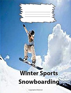 Libro Winter Sports-Snowboarding Wide Ruled Line Paper Composition Not ...
