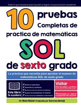 Libro 10 pruebas completas de práctica de matemáticas SOL de sexto ...