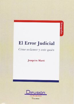 Libro El Error Judicial De Joaquim Marti - Buscalibre Chile