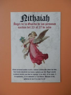 Libro Postal Nithaiah. Ángel De La Guarda De Las Personas Nacidas Del ...