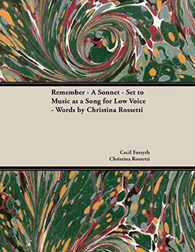Libro Remember - a Sonnet - set to Music as a Song for low Voice ...