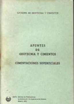 Libro Apuntes De Geotecnía Y Cimientos. Cimentaciones Superficiales De ...