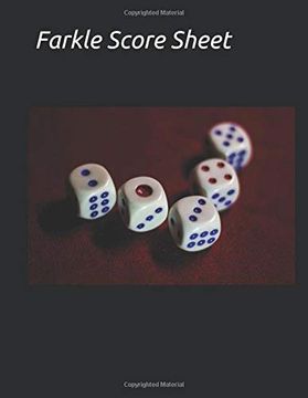 Libro Farkle Score Sheet: 110 Pages, Size 8. 5 x 11 Inch Farkle Game ...