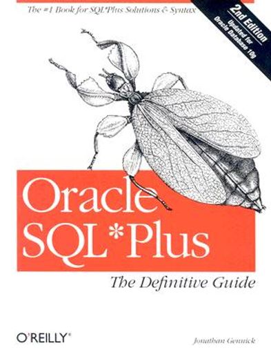 Libro oracle sql*plus,the definitive guide (en Inglés) De Gennick ... Libro oracle sql*plus,the definitive guide (en Inglés) De Gennick ...