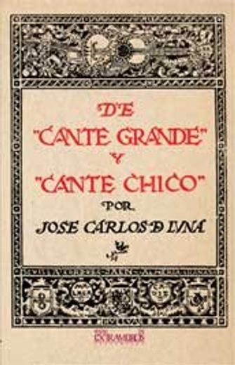 Libro De cante grande y cante chico (Flamenco y folclore andaluz) De ...