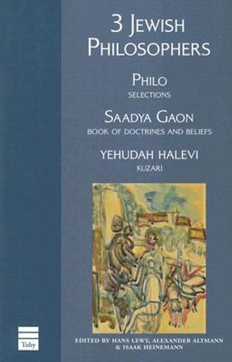 Libro 3 Jewish Philosophers De Lewy, Hans ; Altmann, Alexander ...