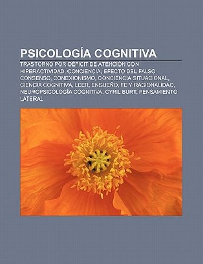 Libro psicolog a cognitiva: trastorno por d ficit de atenci n con hiperactividad, conciencia ...