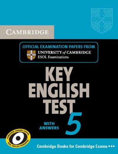 Libro Cambridge key English Test 5 Student's Book With Answers (Ket ...